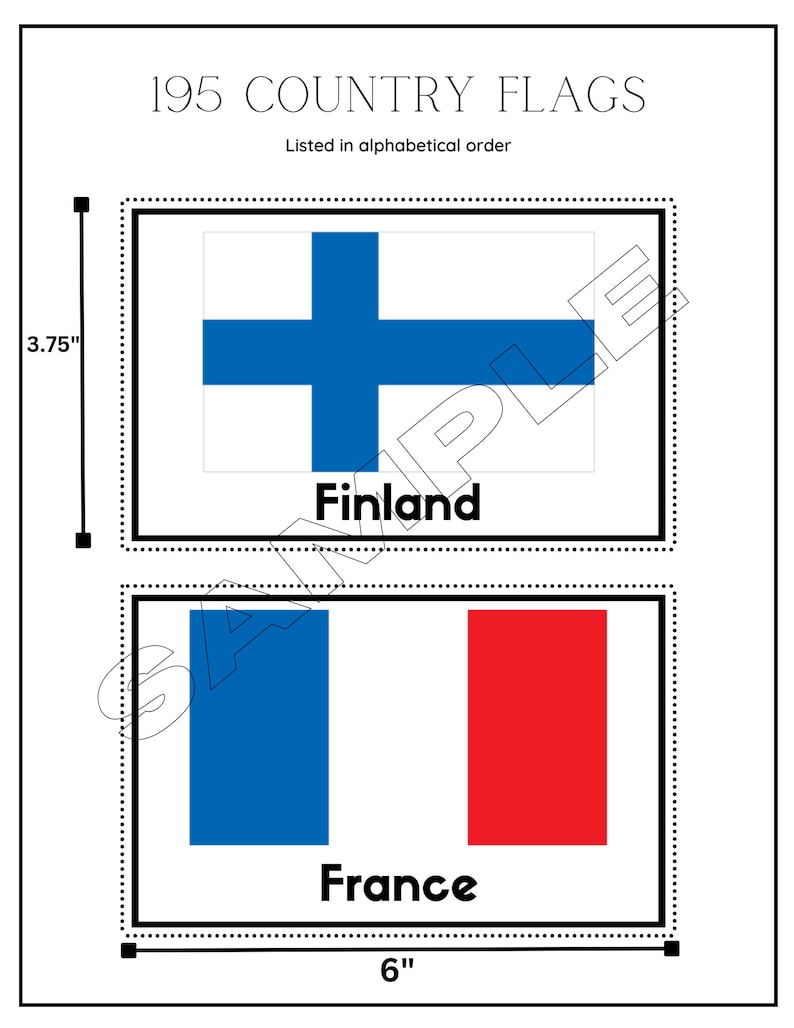 Printable World Country Flags for Kids Learning, 195 Countries ...