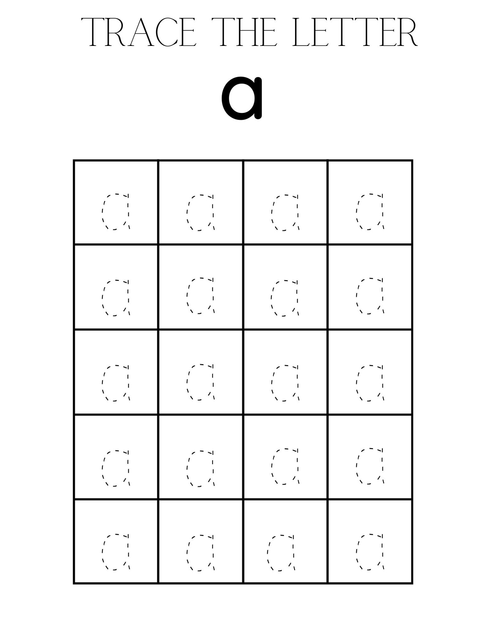 Printable Upper and Lower Case Traceable Letter Worksheets Kids ...