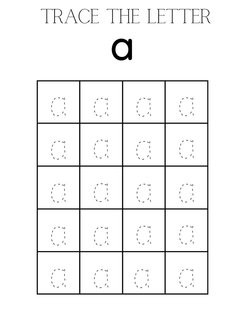 Printable Upper and Lower Case Traceable Letter Worksheets Kids ...