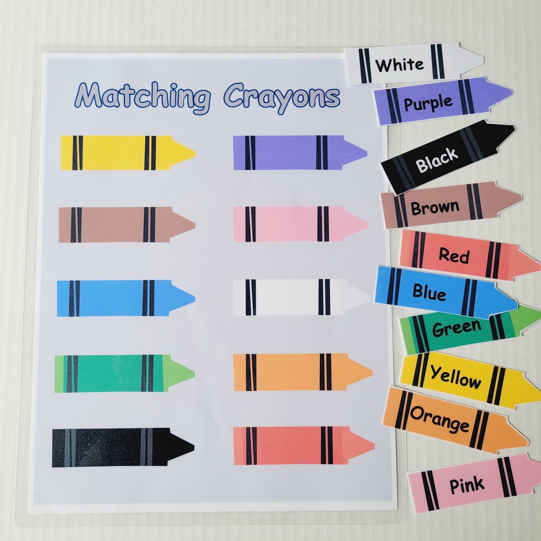 Color Matching Game, Busy Book Printable, Educational Activity ...