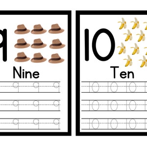 1-10 Counting and Writing Practice Work Sheets, Toddler Learning, Prek ...