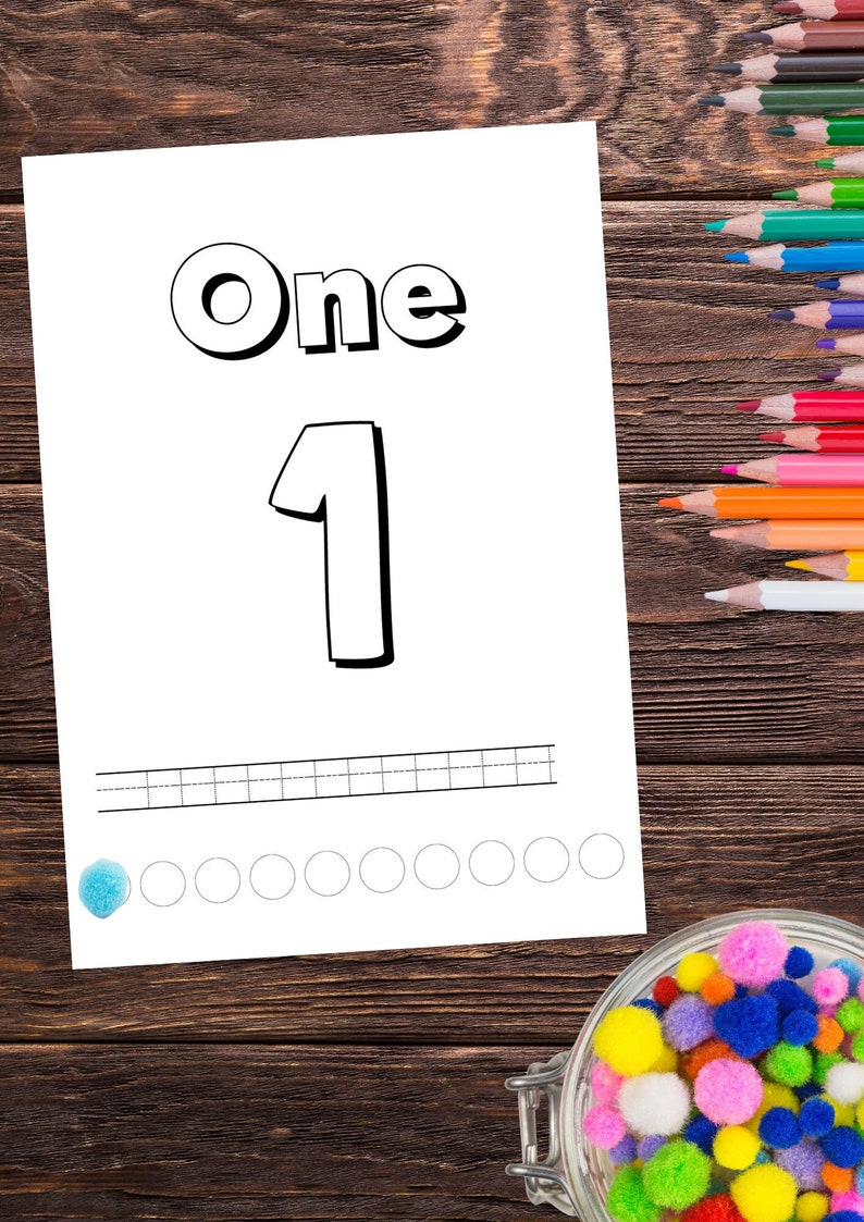 Coloring Numbers Printable, 1-20 Printable Sheets for Preschool ...