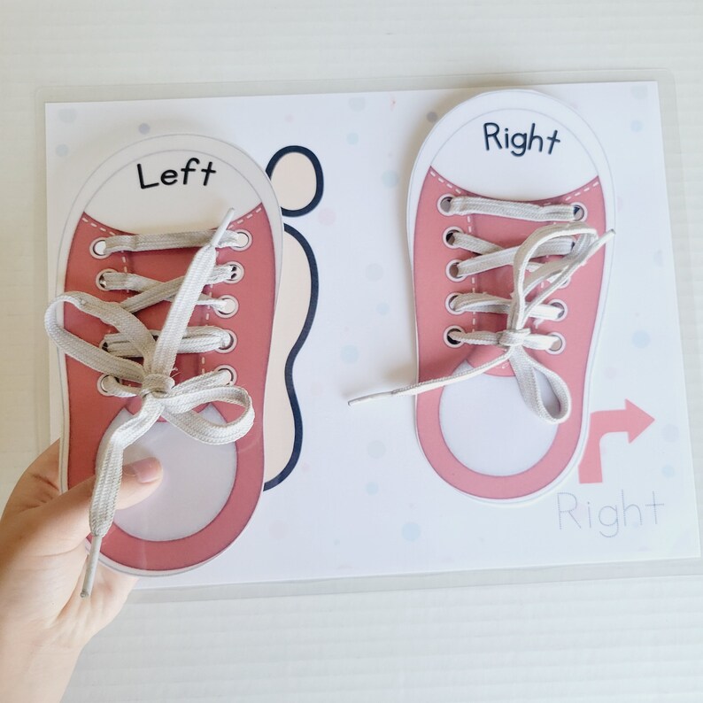 Kids Shoe Tying Practice, Left and Right Practice, Motor Skills, Hand ...