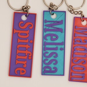 Personalized Keychain-nametag- 3d Printed- Personalized-custom Name ...