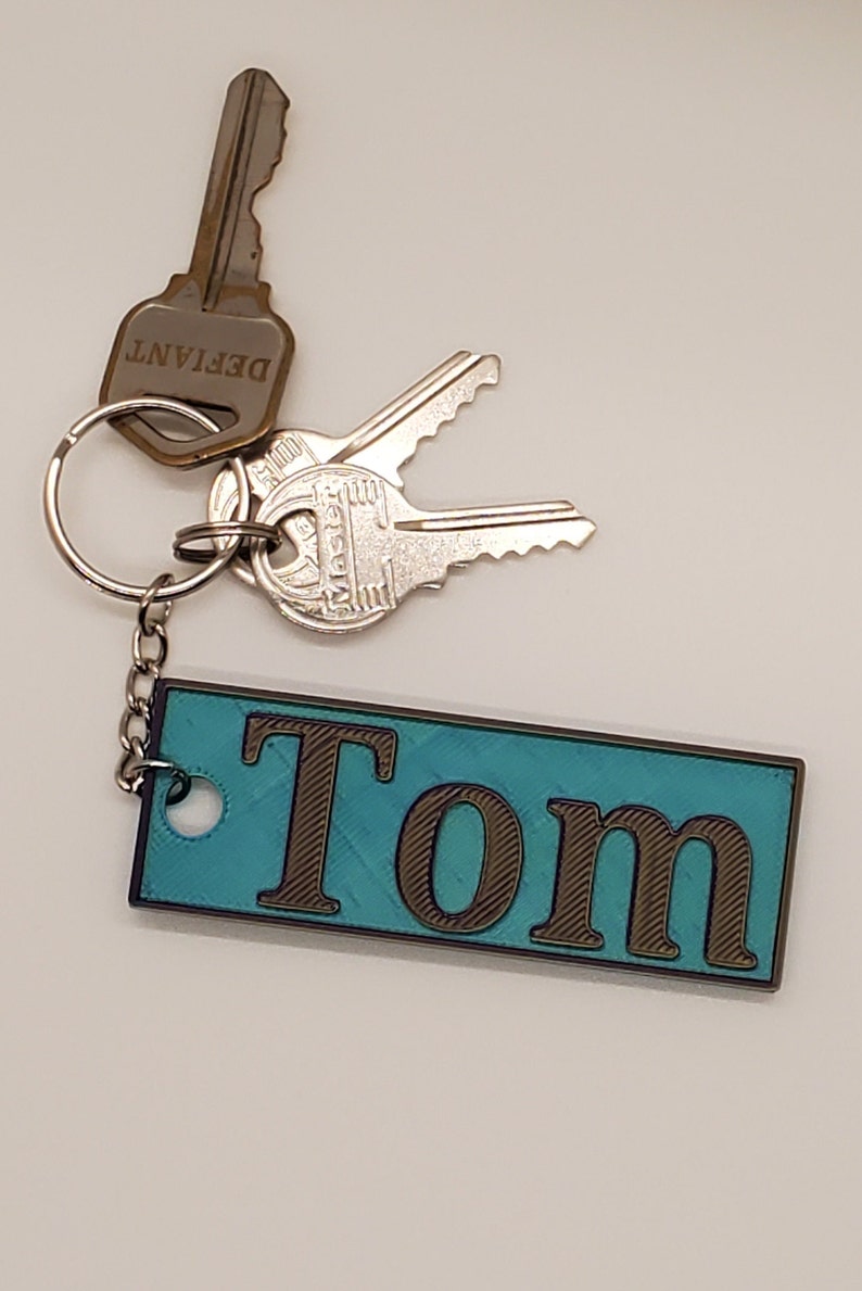 Personalized Keychain-nametag- 3d Printed- Personalized-custom Name ...