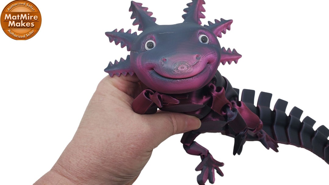 Happy Axolotl Axolotl Fidget Smiling Axolotl Fidget Toy 3D Printed ...