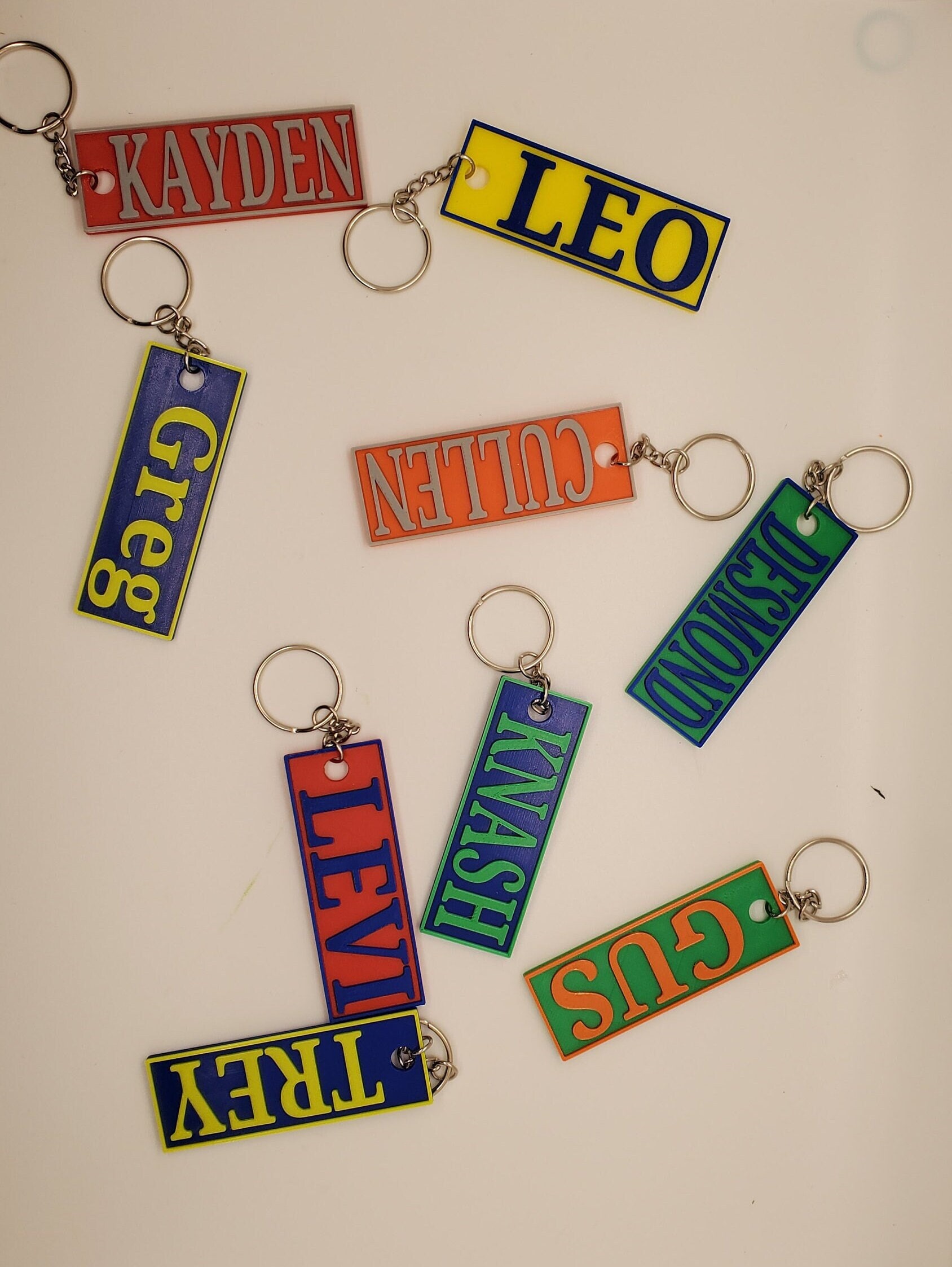 Personalized Keychain-nametag- 3d Printed- Personalized-custom Name ...