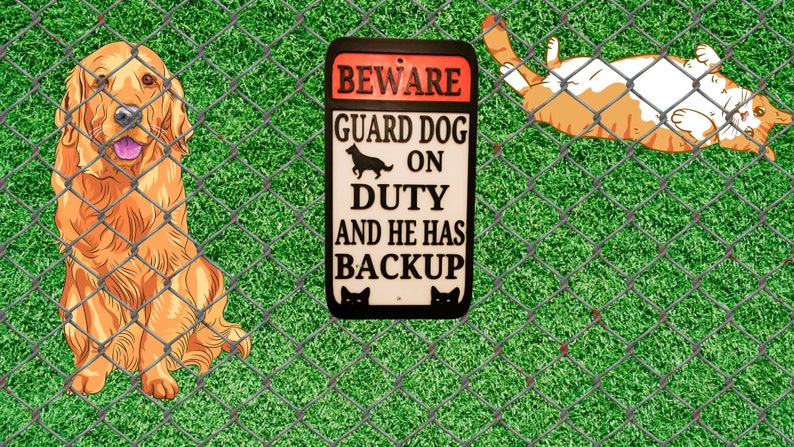 Guard Dog Sign- Funny- 3d Printed - Etsy