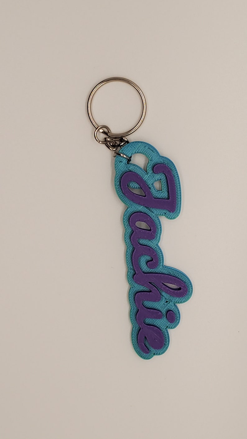 Custom Name Keychain 3D Printed Personalized Key Chain - Etsy