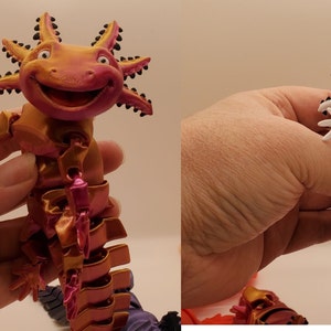 Smiling Axolotl Fidget Toy 3D Printed Articulated Axolotl Gift Axolotl ...