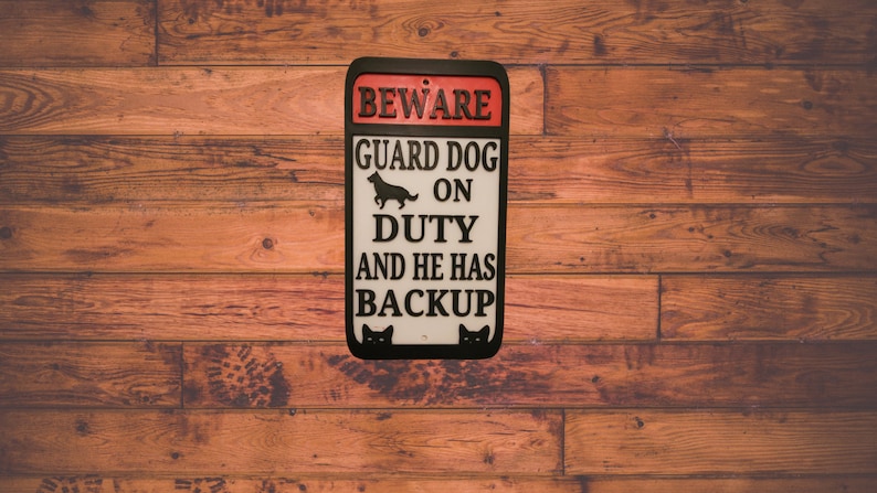 Guard Dog Sign Funny 3d Printed - Etsy