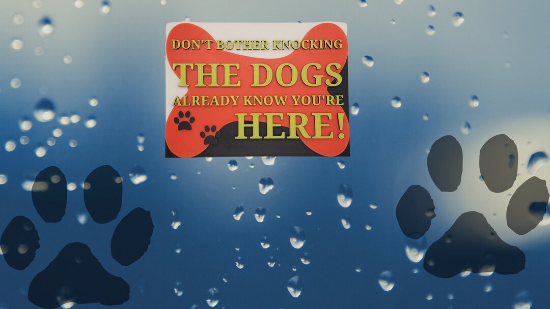 Guard Dog Sign- Funny- 3d Printed-dog Knows - Etsy