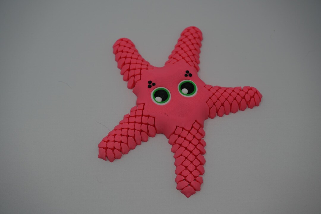 Starfish Stress Relief Toy, 3d Printed, Colorful Ocean-inspired Fidget ...