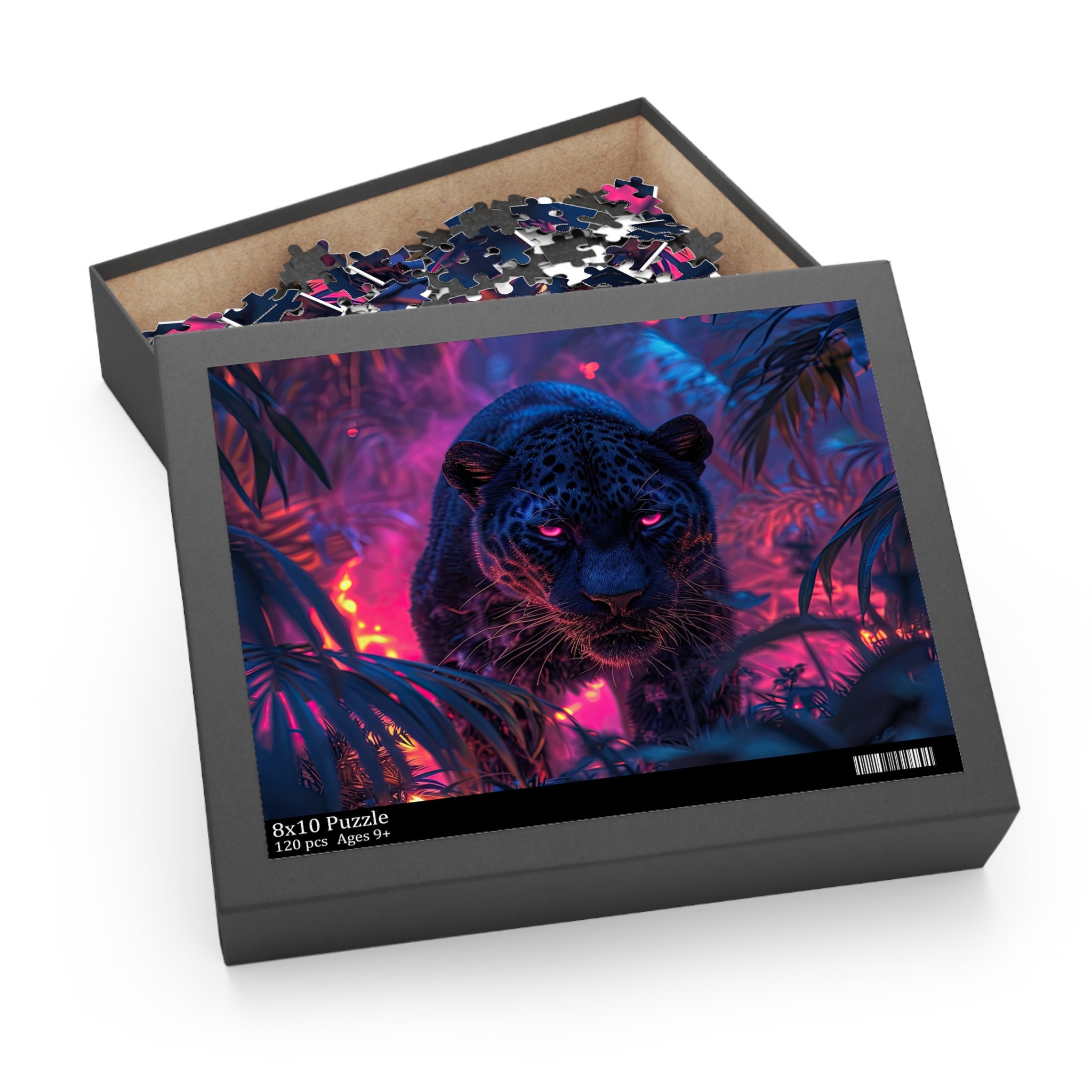 Panther in a Surreal Tropical Forest Puzzle 120, 252, 500-piece ...