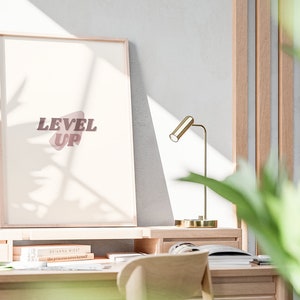 Printable Wall Art Prints, Level up Quote, Motivational Message ...