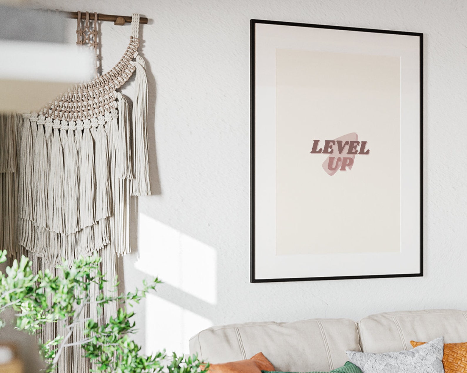 Printable Wall Art Prints, Level up Quote, Motivational Message ...