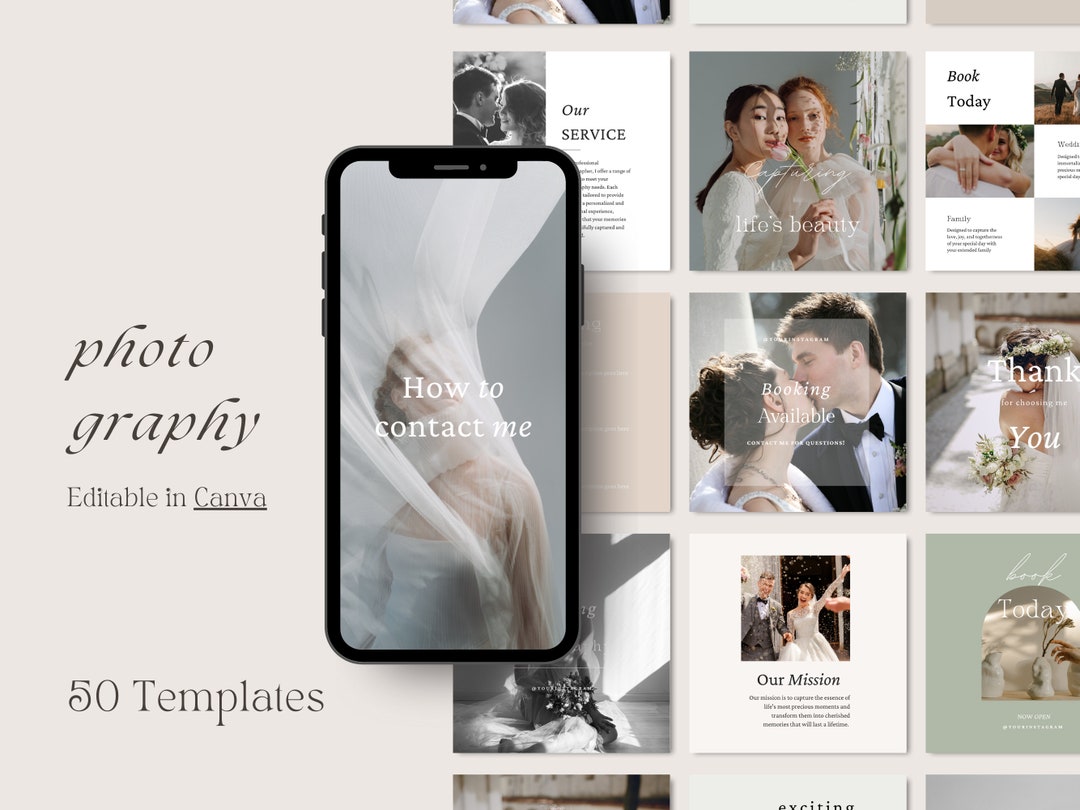 Photographer Instagram Template Wedding Photography Photography ...