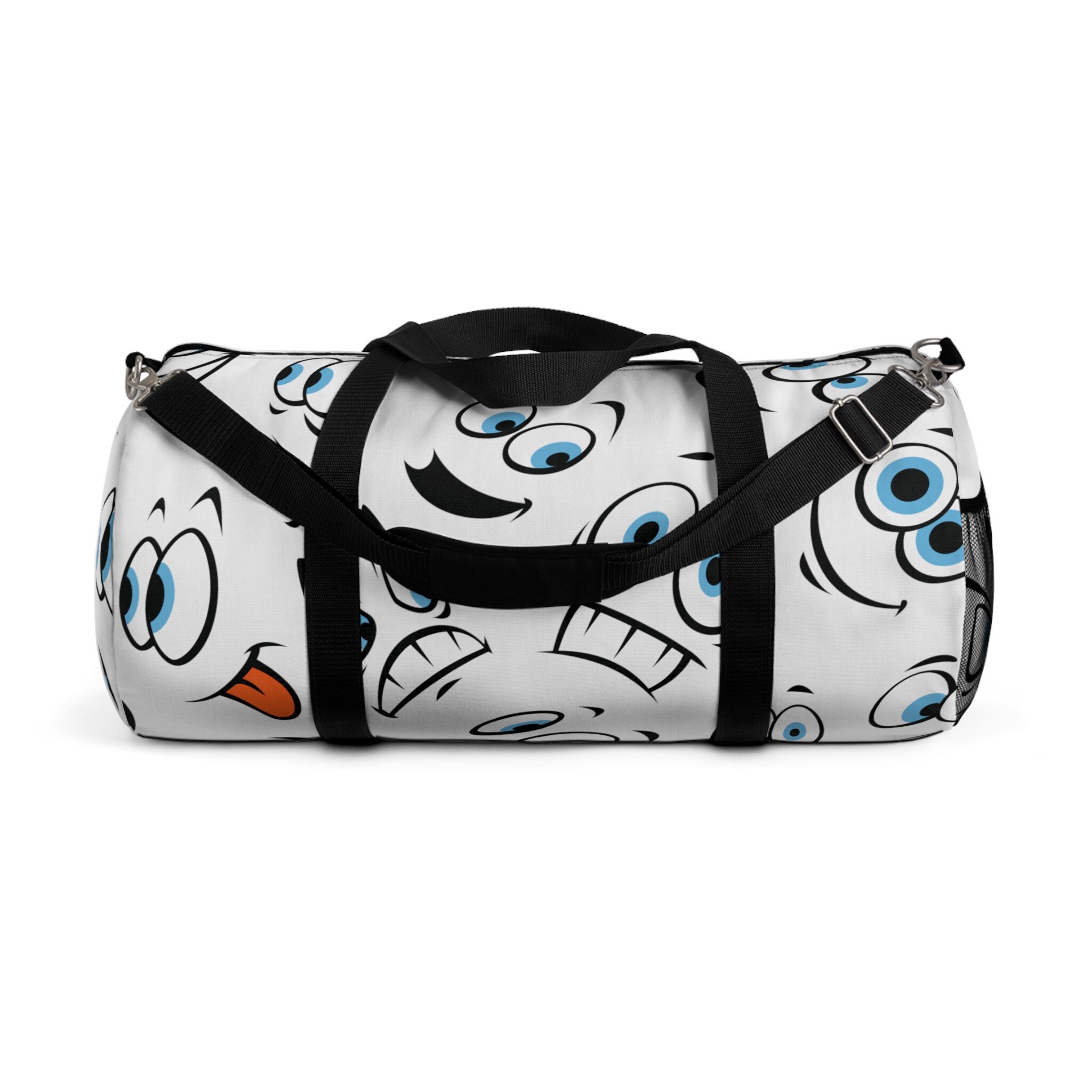 White and Black Fun Duffel Bag Smile Duffel Bag Happy Duffel Bag Good ...