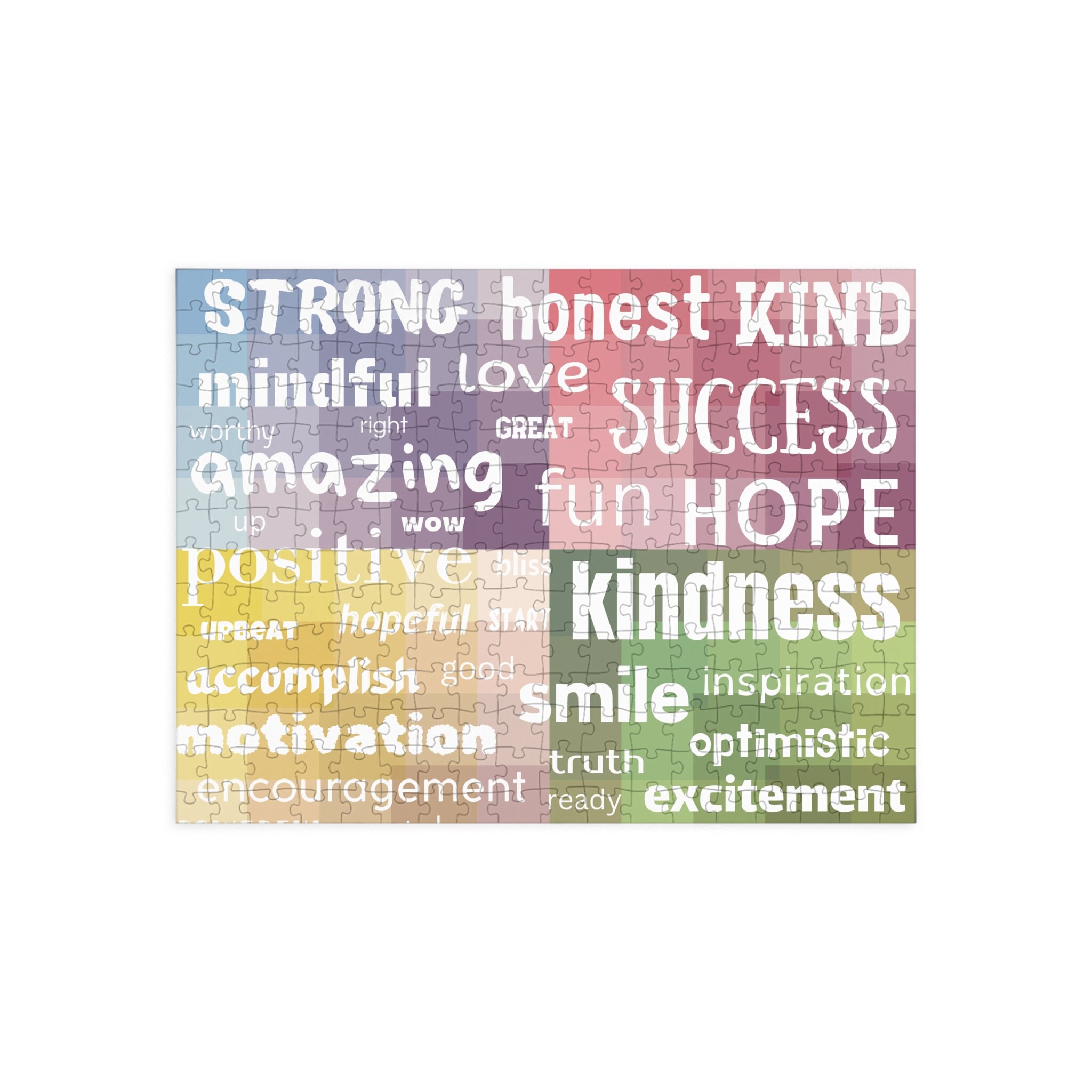 Pastel Positive Words Puzzle Inspiration Puzzle Good Vibes - Etsy