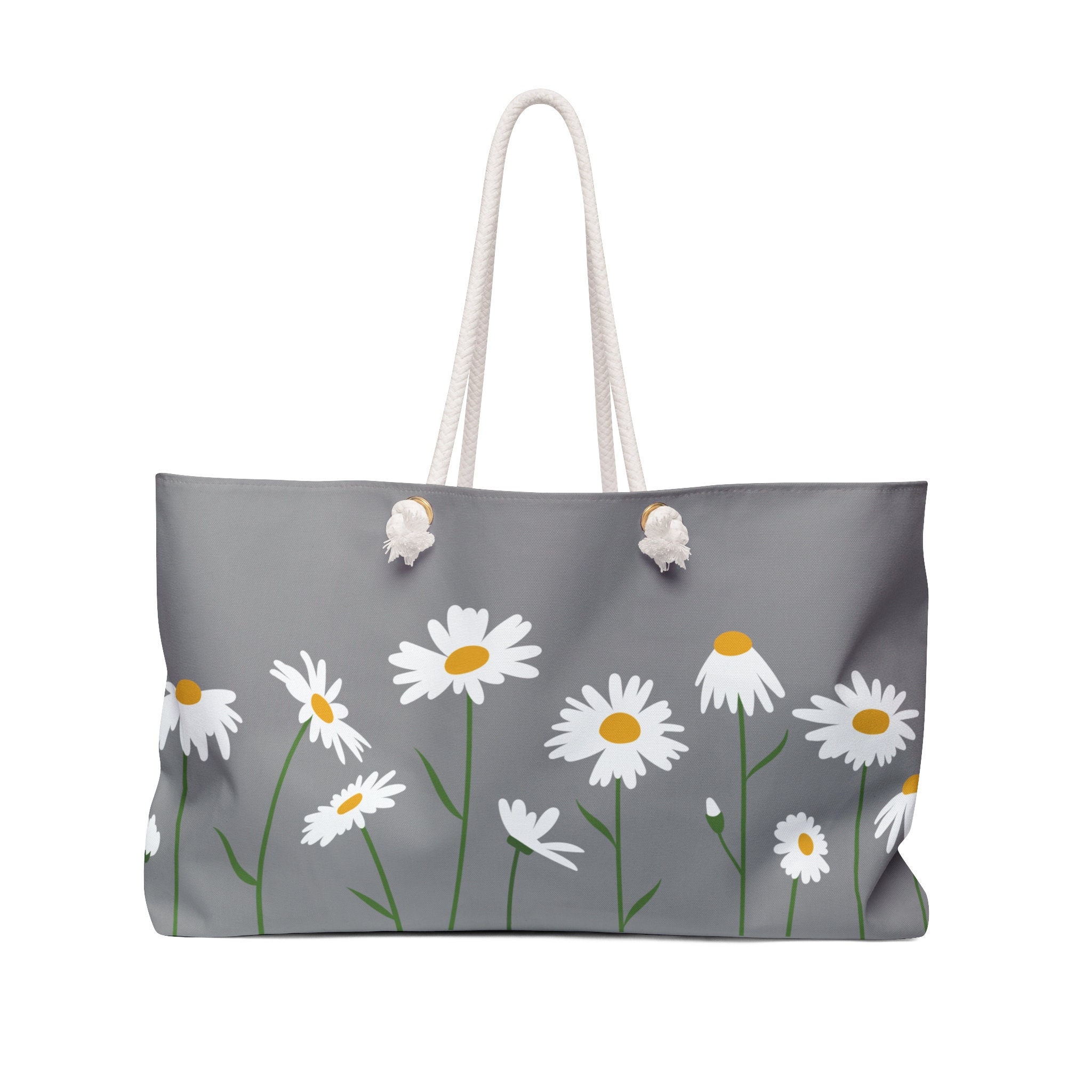 Gray DAISY Weekender Bag | Gift Idea for Her | Daisy Bag | Daisy Tote ...