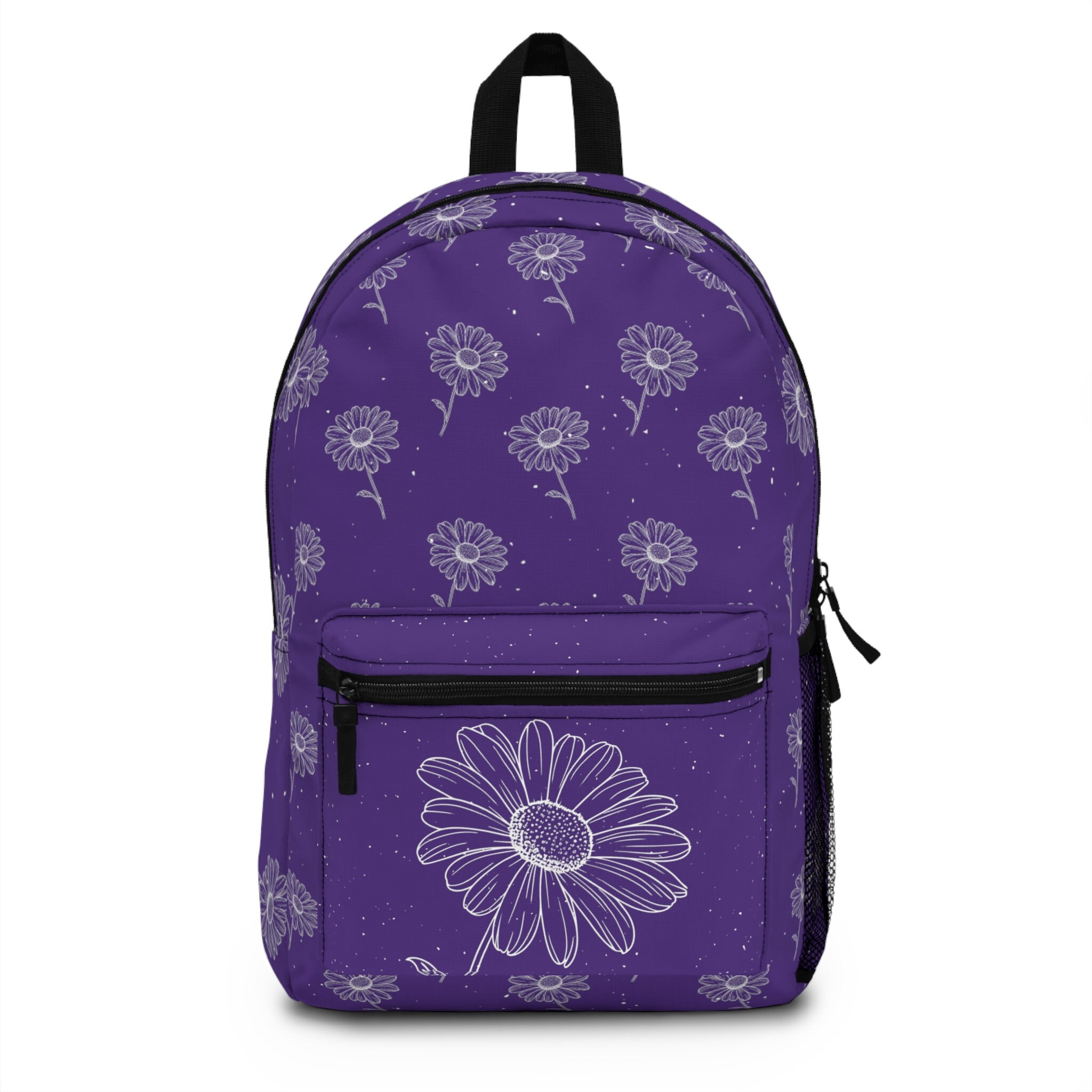 Purple Daisy Backpack Cute Daisy Bookbag Fun Daisy Bag Daisy Carryall ...