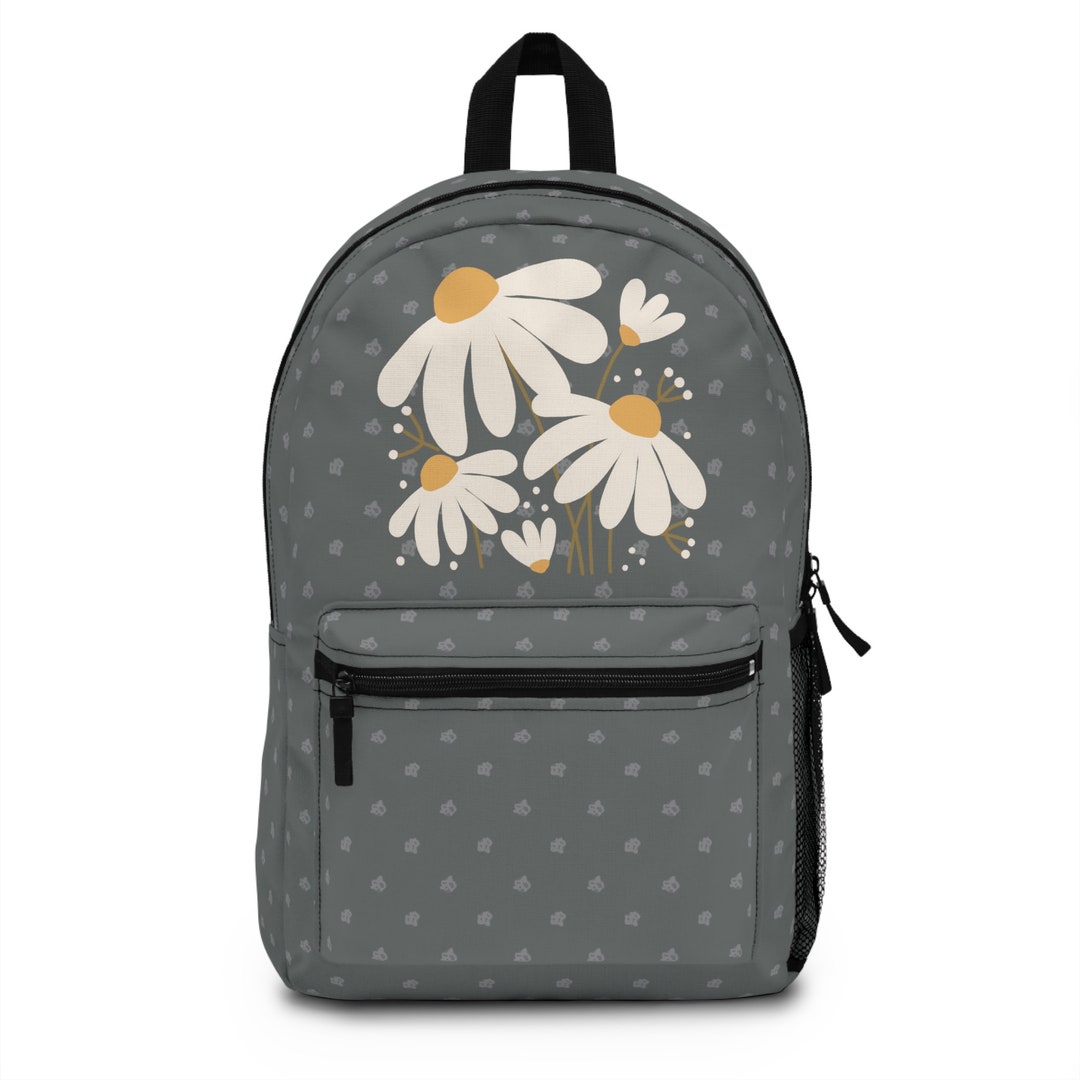 Daisy Backpack Cute Daisy Bookbag Neutral Daisy Bag Daisy Carryall ...