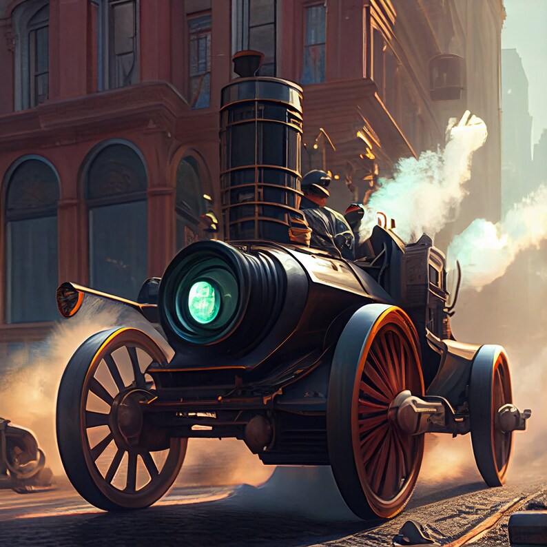 Steampunk Cityscape Digital Art Bundle - Etsy