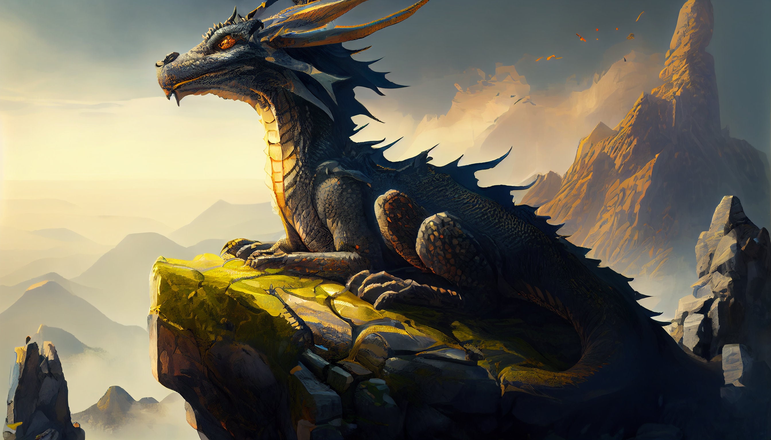 Dragons of the Realm Digital Art Bundle - Etsy