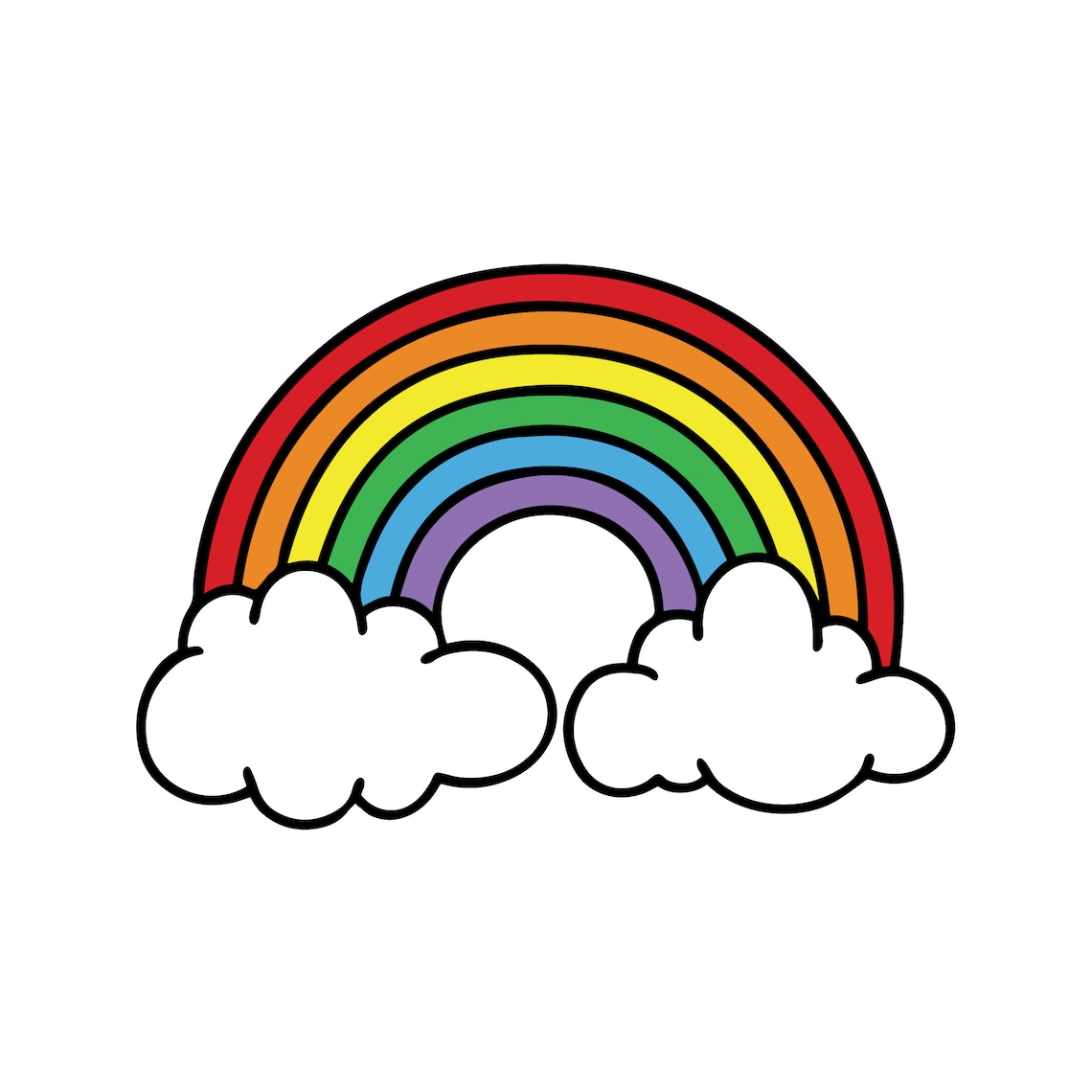 Rainbow Design Digital Download SVG & PNG File - Etsy