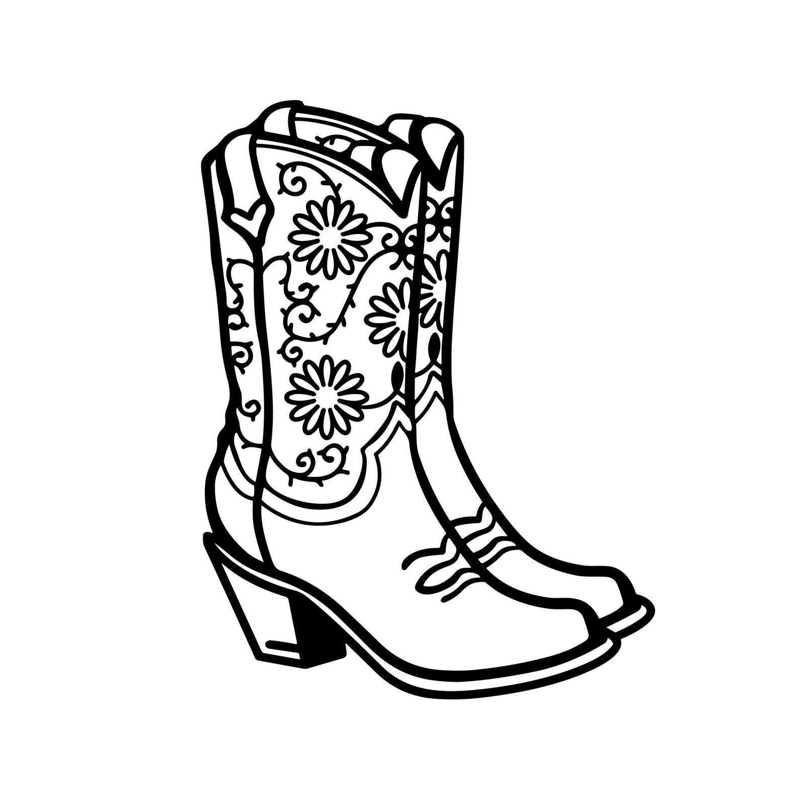 Cowboy Boots Design Digital Download SVG & PNG File - Etsy
