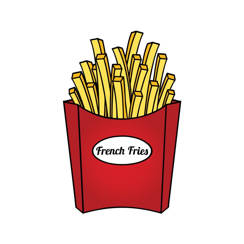 Fries Design Digital Download SVG & PNG File - Etsy