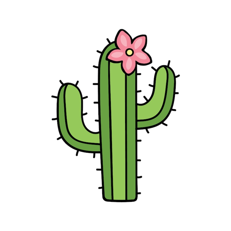 Cactus Design Digital Download SVG & PNG File (Download Now) - Etsy