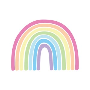 Pastel Rainbow Clipart, Instant Download, Rainbows Digital Clip Art Set ...