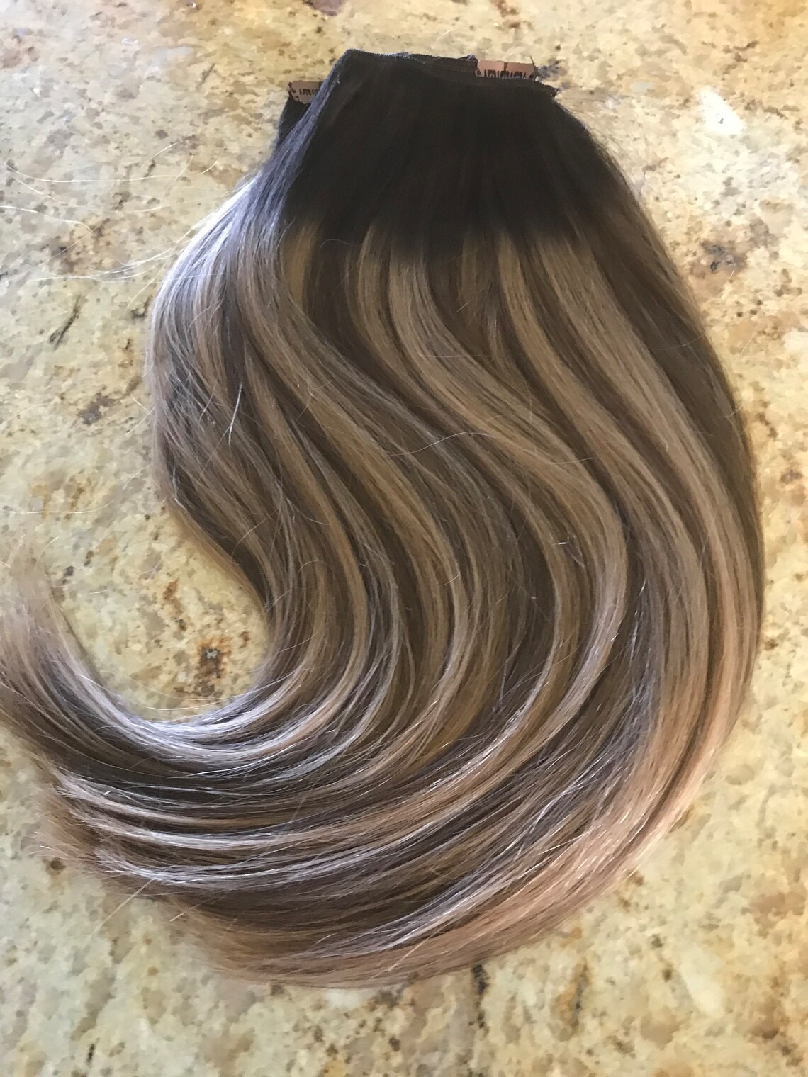 Custom Colored Clip in Balayage Hair Extensions European Remy Human ...