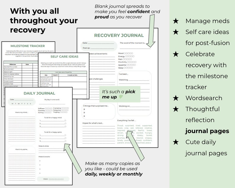 Scoliosis Surgery Survival Guide and Recovery Journal - Spinal Fusion ...