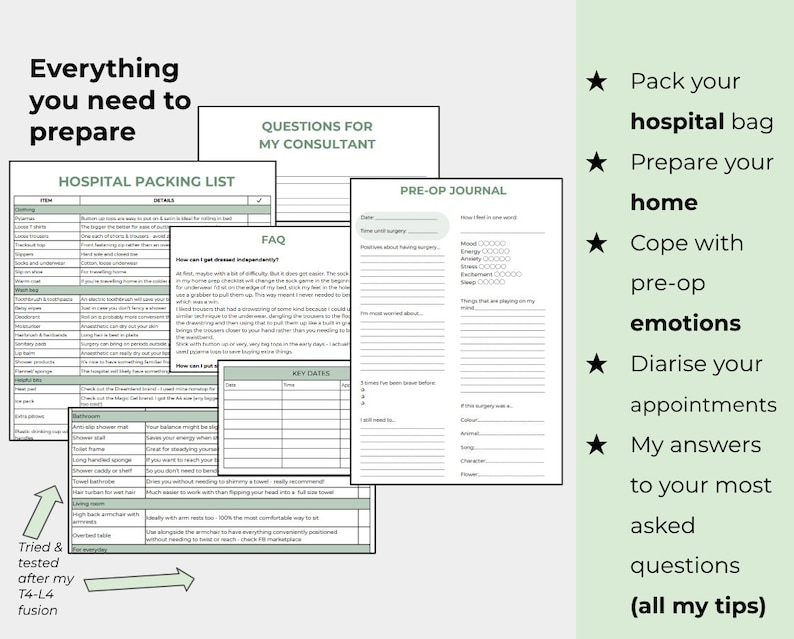 Scoliosis Surgery Survival Guide and Recovery Journal Spinal Fusion ...