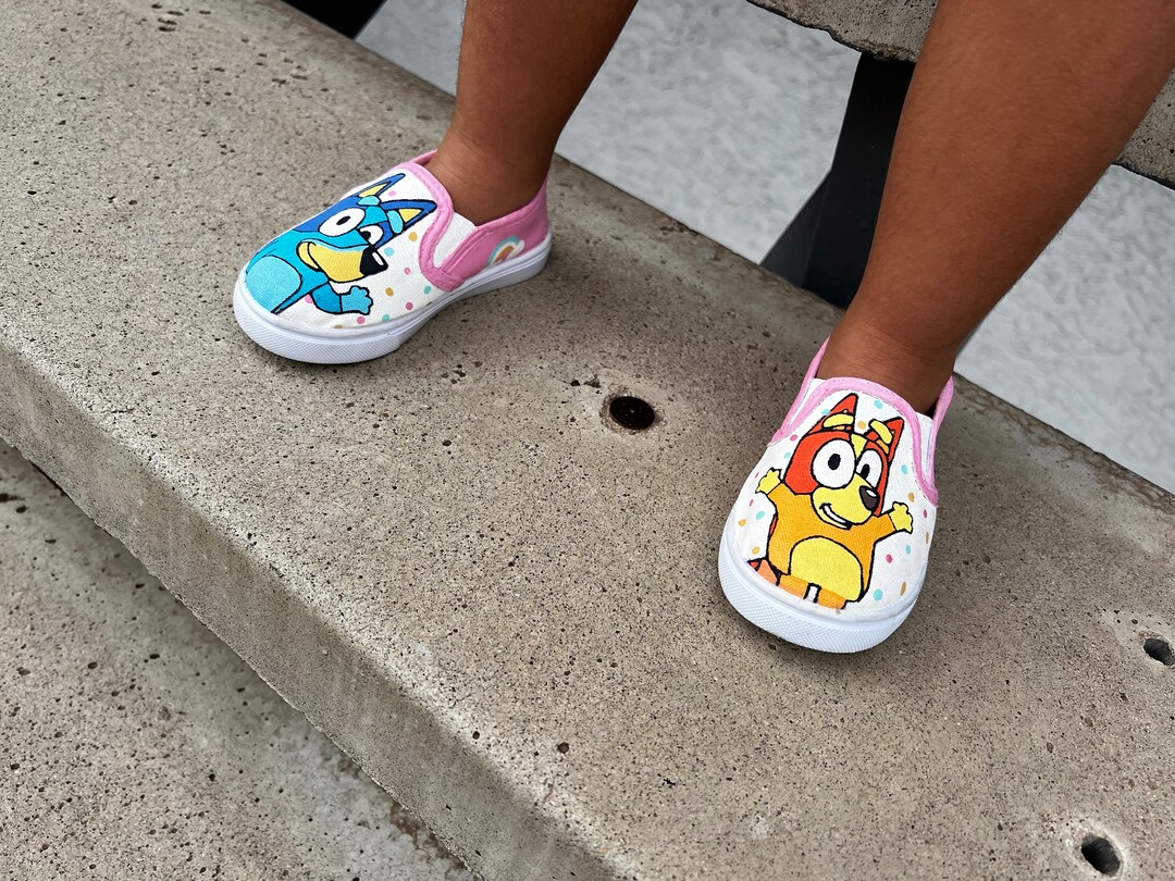 Custom Painted Bluey Shoes - Etsy Australia