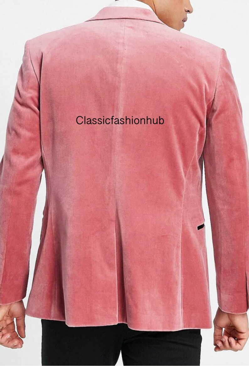 Mens Luxurious Pink Velvet Jacket Party Wear Dinner Jacket for Men Slim ...