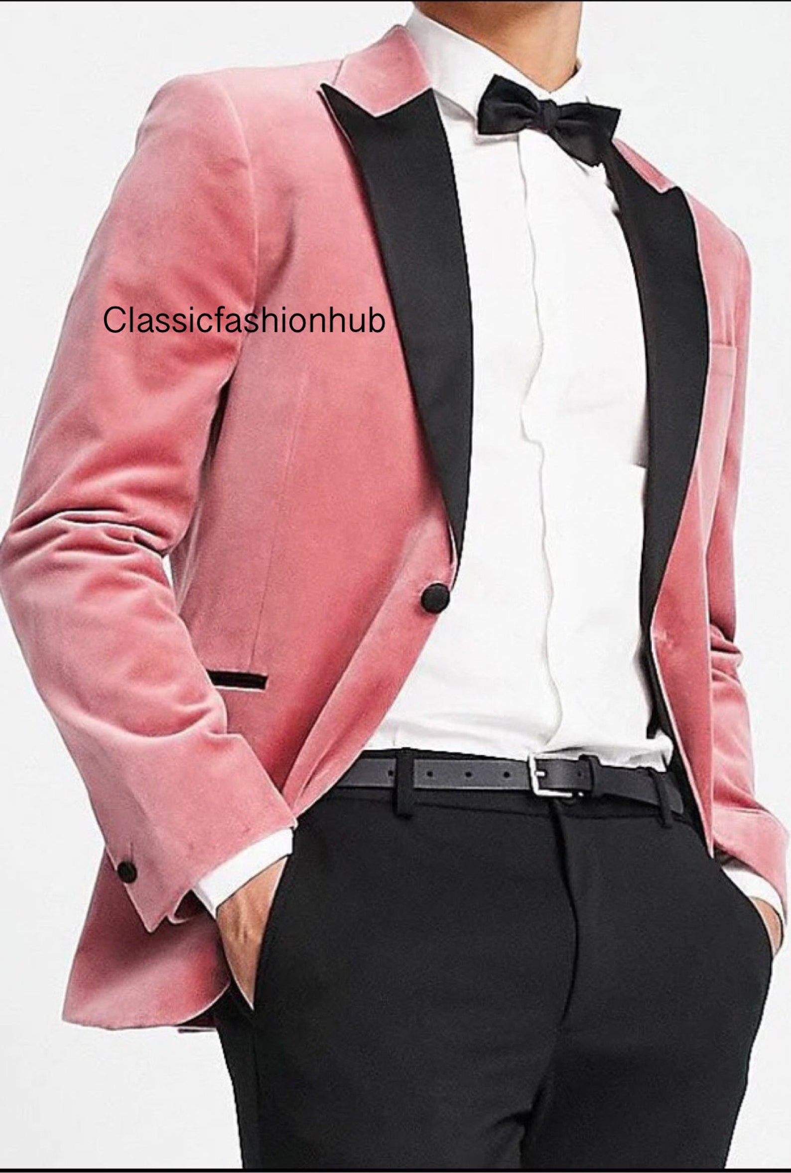 Mens Luxurious Pink Velvet Jacket Party Wear Dinner Jacket for Men Slim ...