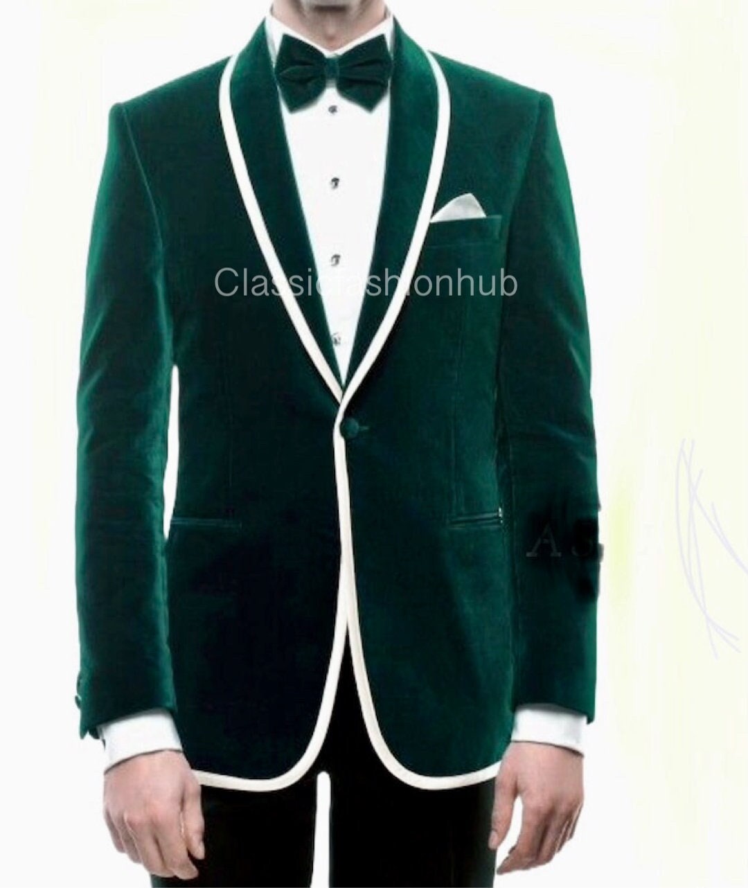 Mens Green Velvet Jacket Formal Event Wear Jacket Elegant Jacket Dinner ...