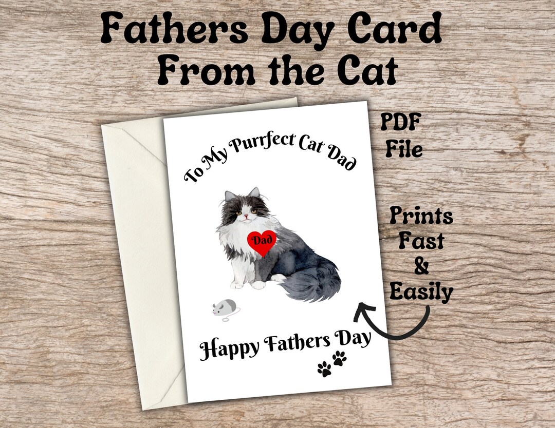 From the Cat Fathers Day Card for Cat Dad & Cat Daddy Fathers Day Card ...