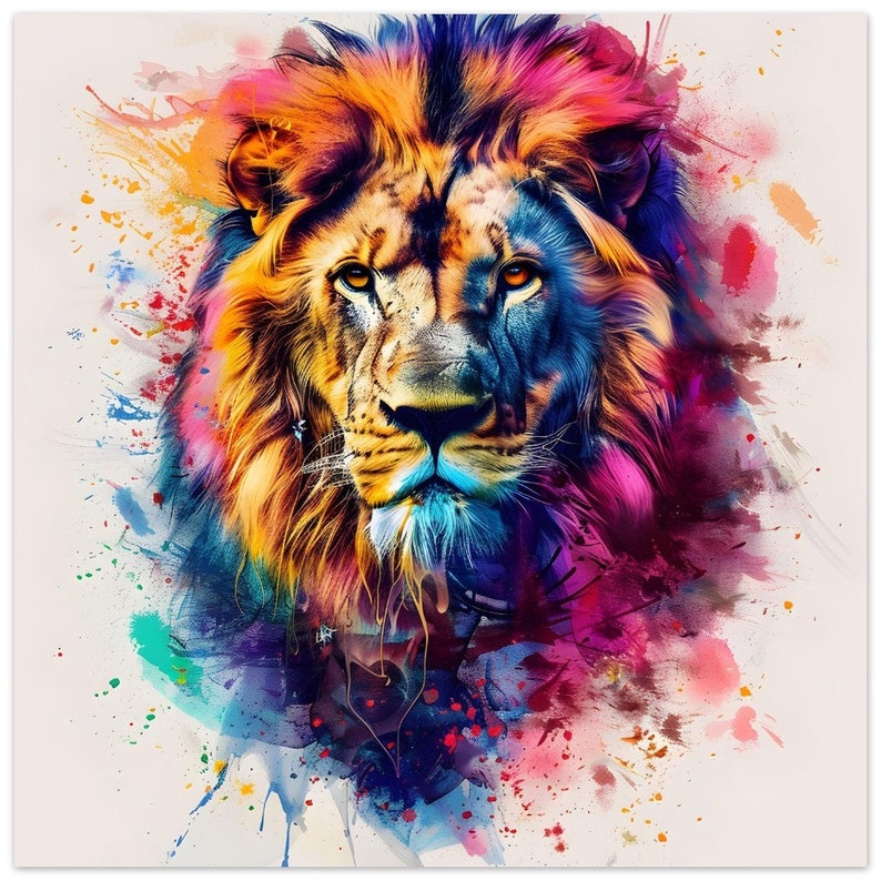 Colorful King - Aluminum Print - Etsy