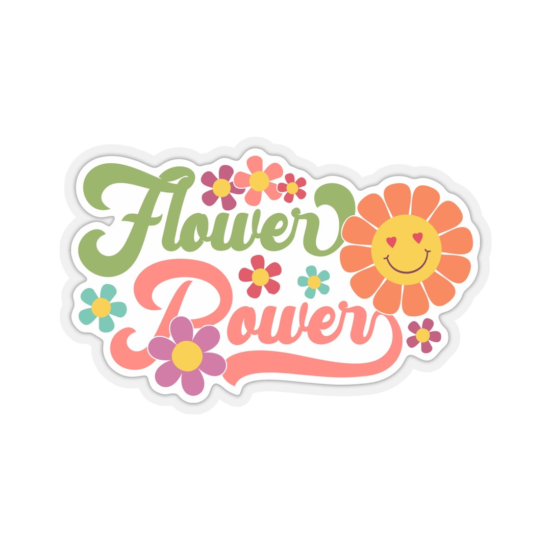 Flower Power Kiss-cut Stickers - Etsy