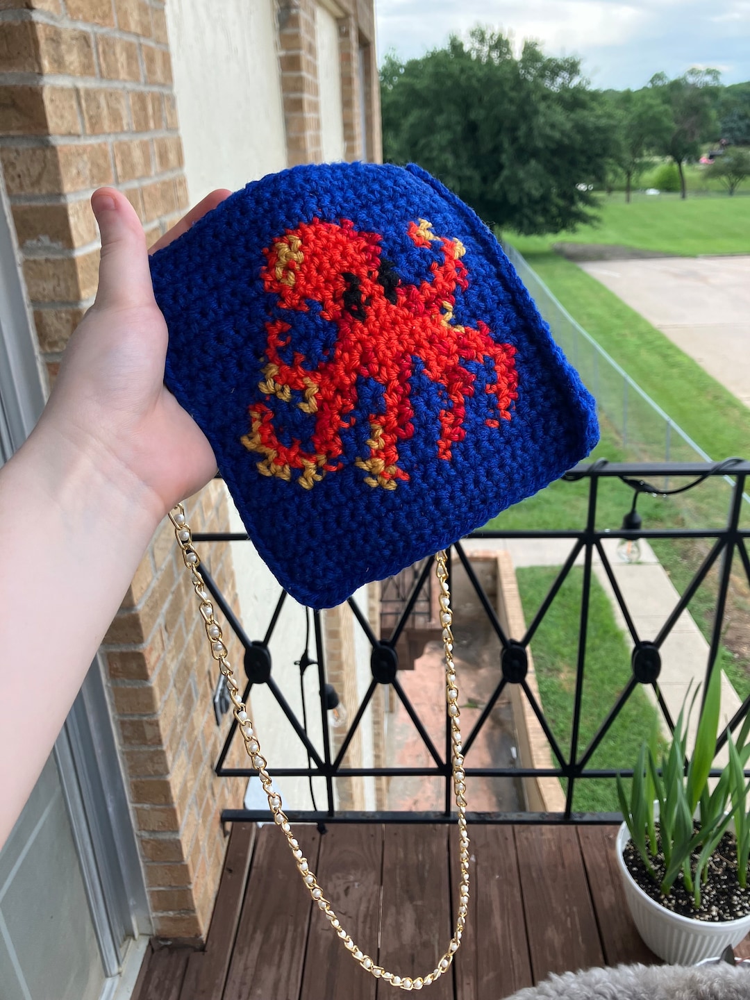 Handmade Crochet Octopus Bag - Etsy