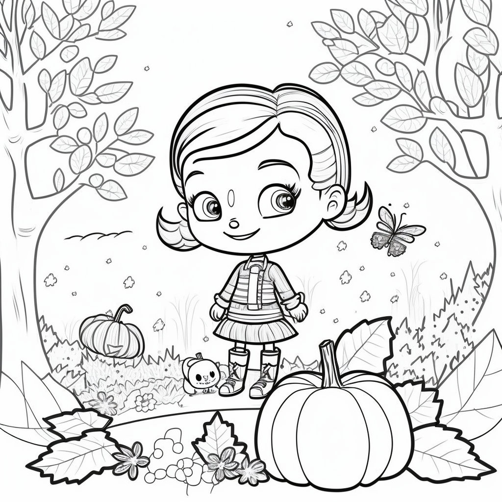 25 Printable Coloring Pages for Fall or Autumn Leaves, Pumpkins, and ...