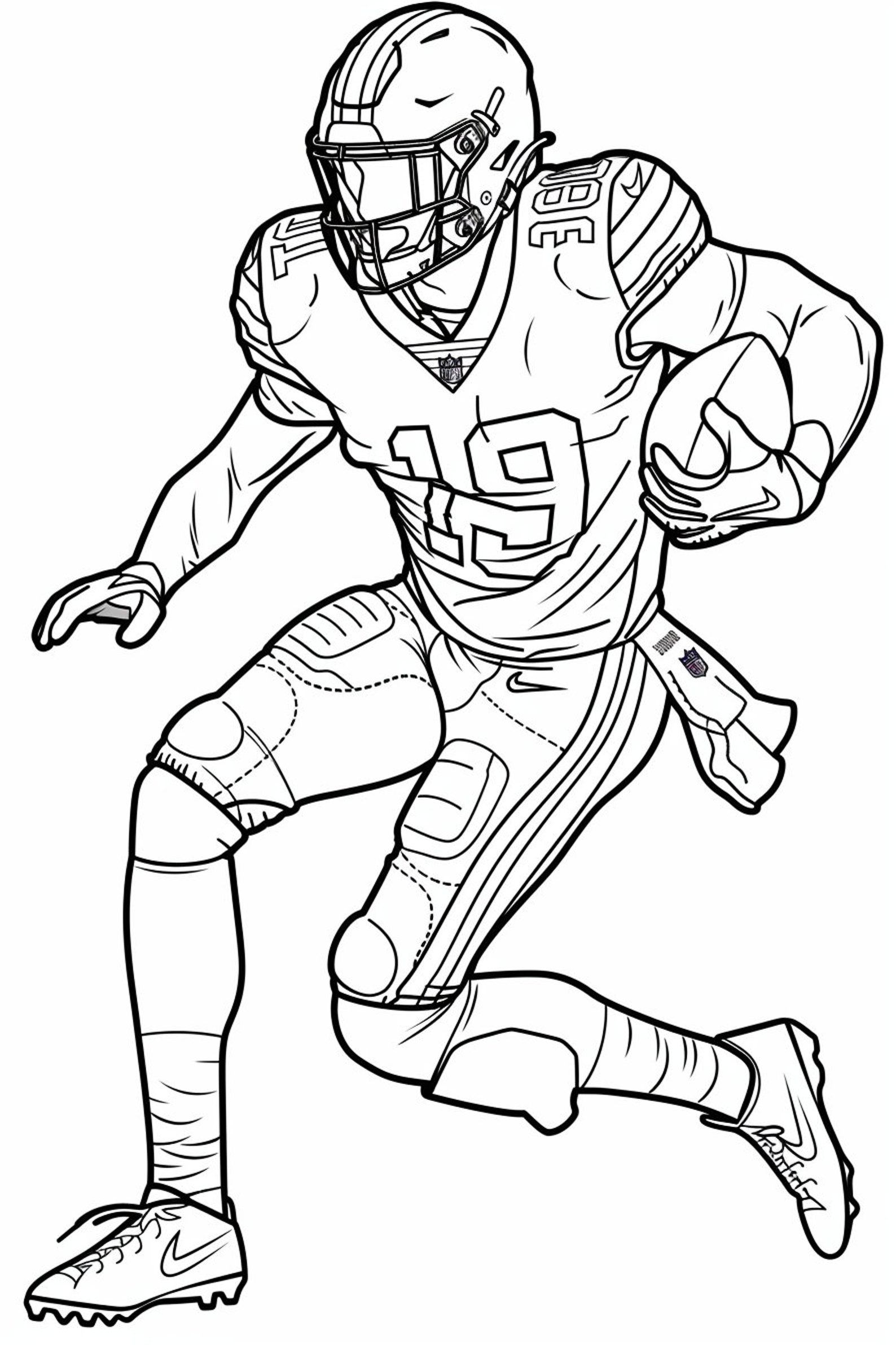 25 Printable Drawings of American Football/rugby Scenes to Color and ...