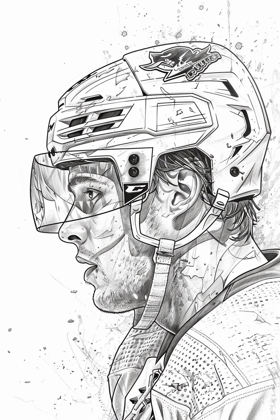 25 Printable Drawings of Hockey Scenes to Color and Create, Slapshot ...