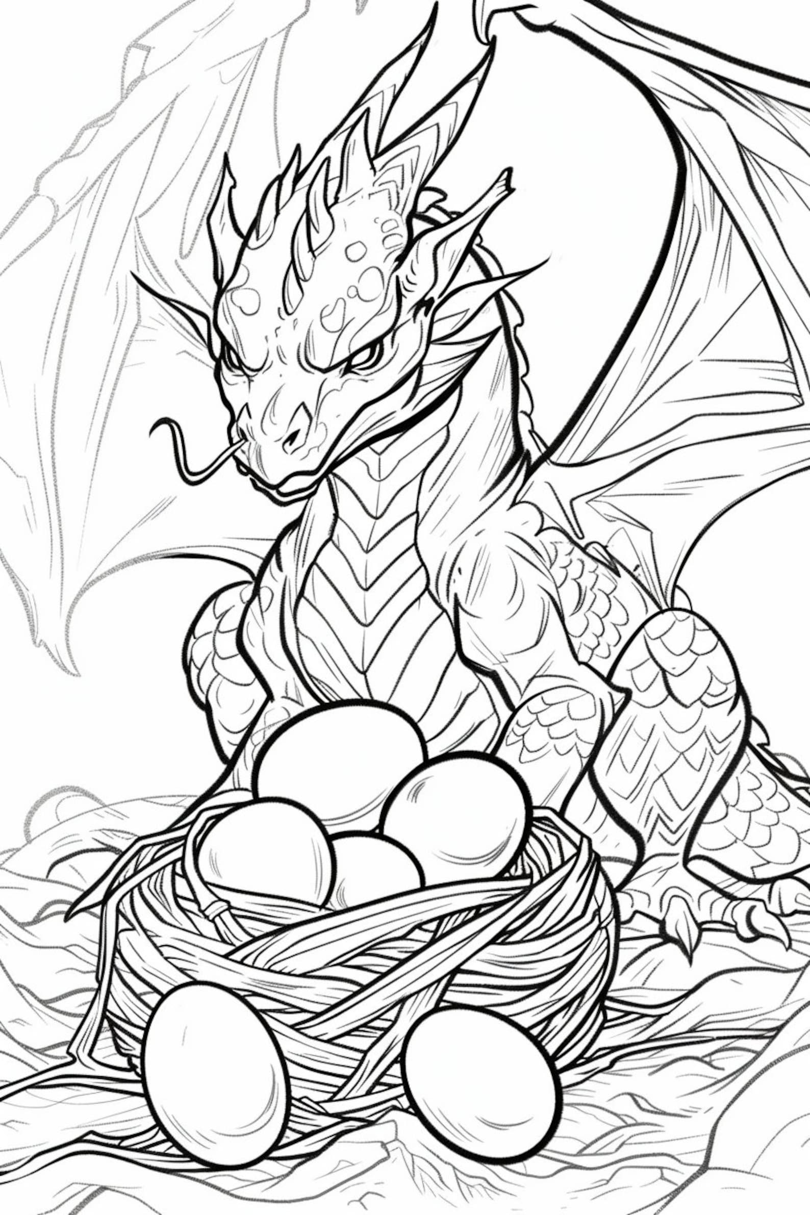 25 Printable Dragon Coloring Pages for Kids - Roar Into Dragon Fantasy ...