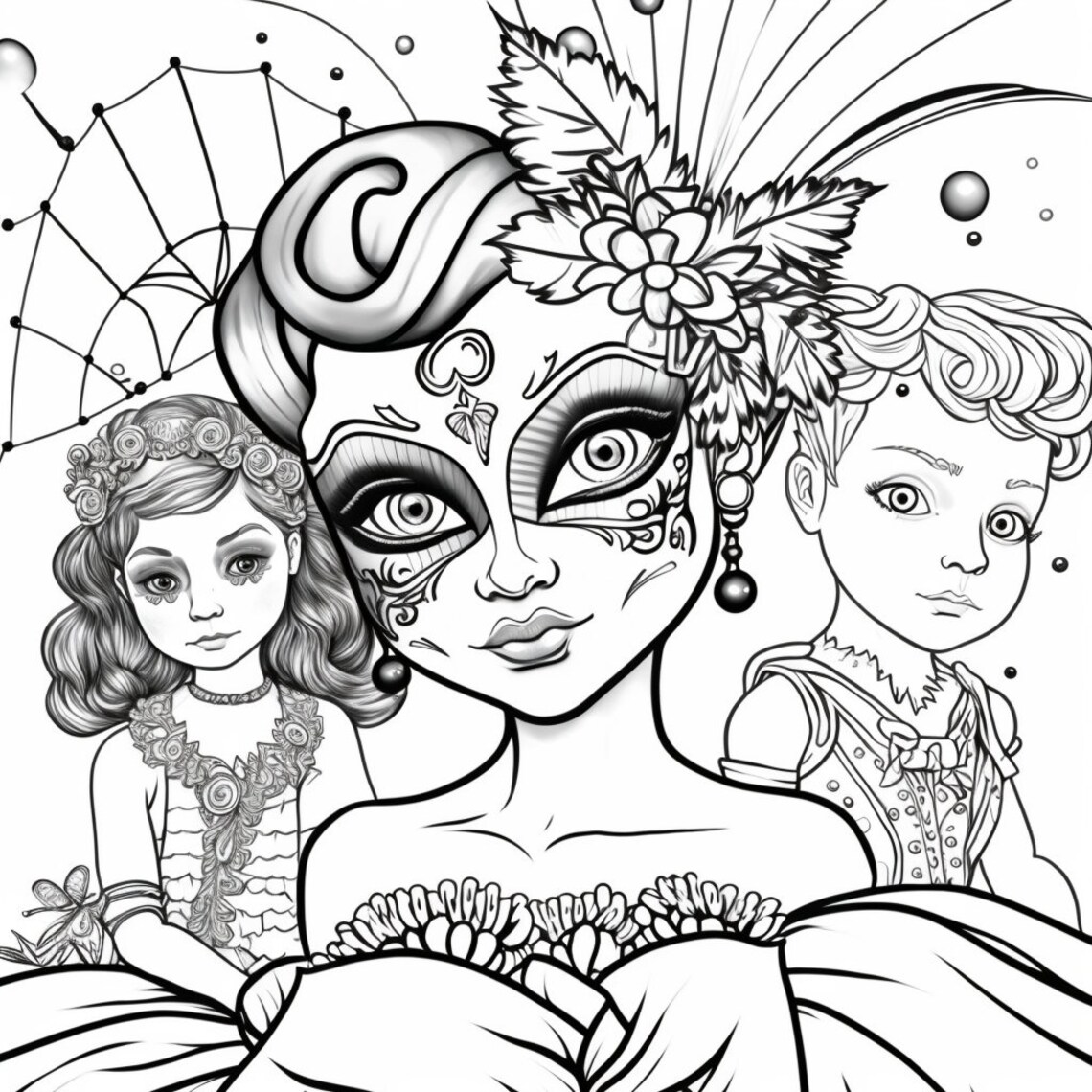 25 Printable Mardi Gras Coloring Pages Let the Good Times Roll - Etsy