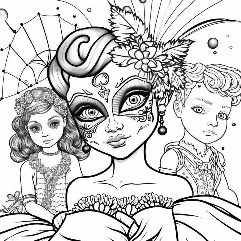 25 Printable Mardi Gras Coloring Pages Let the Good Times - Etsy